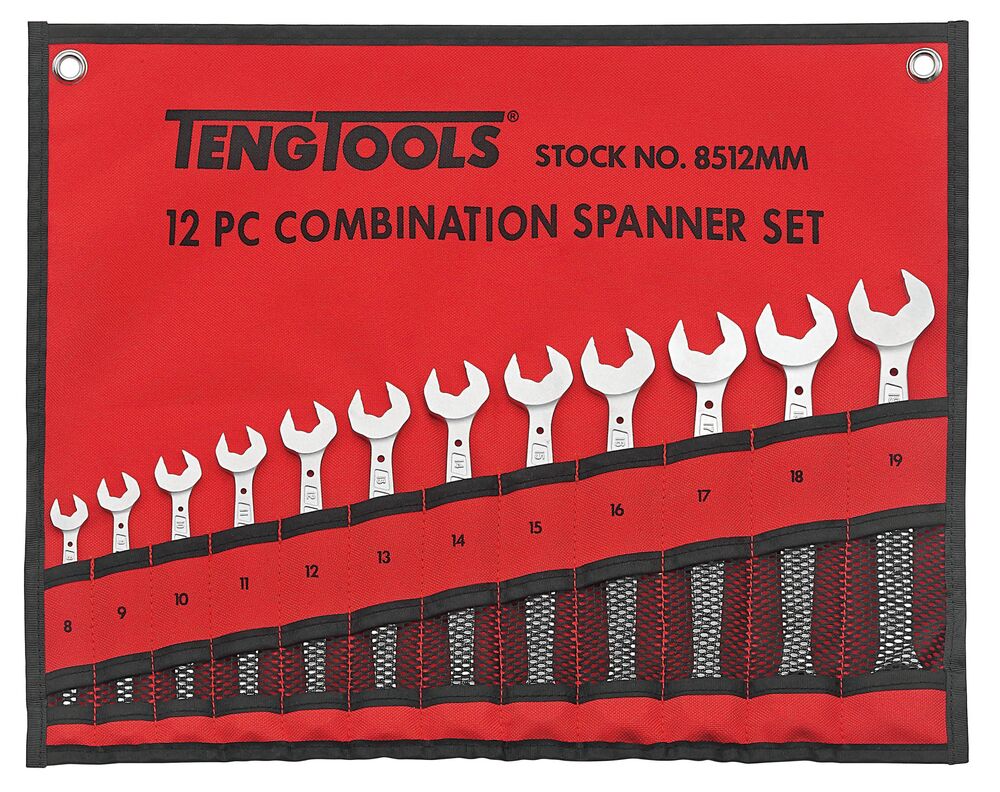 Combination Spanner Set Anti Slip Tool Roll 12 Pieces – TengTools