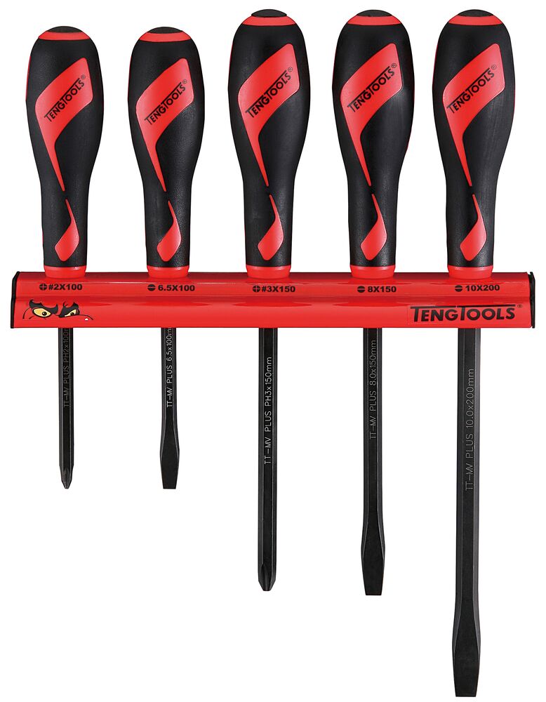 Power Through Screwdriver Set Wall Rack 5 Pieces – TengTools