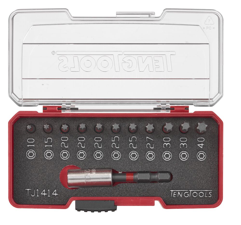 Impact Bit Set With Belt Clip TX 12 Pieces | TengTools