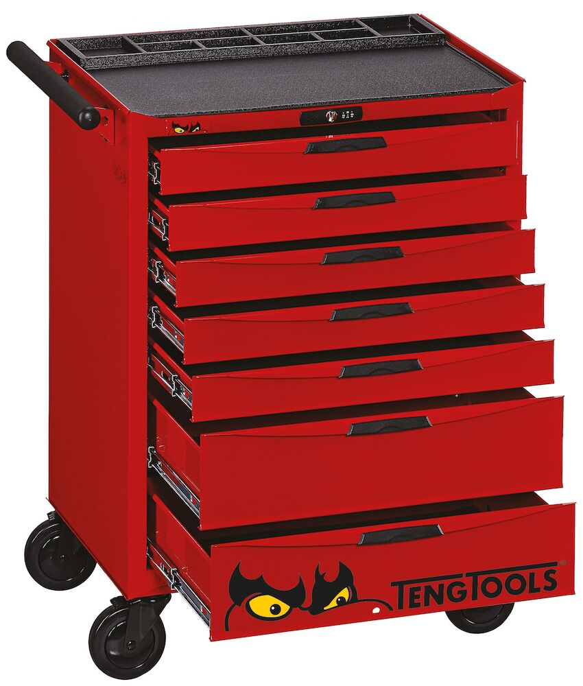 26" PRO Cabinet TT Tool Kit 491 Pieces Red | TengTools