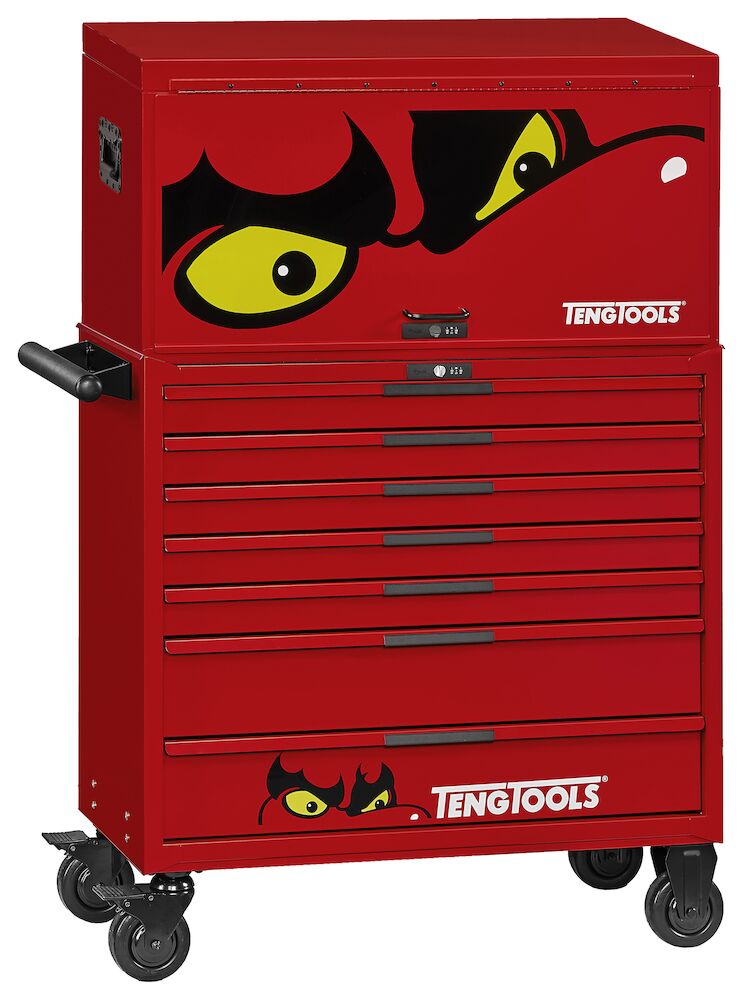 37" PRO35™ stack tool storage 12 drawers red | TengTools
