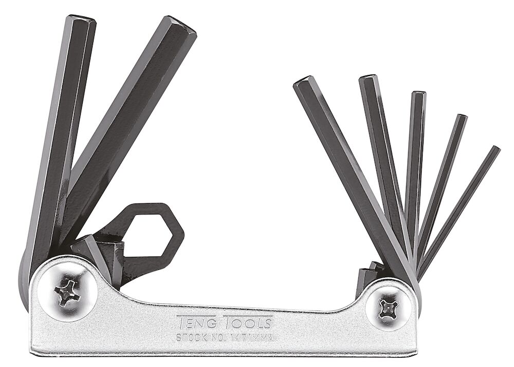 Folding Hex Key Set 2.5-10 mm 7 Pieces | TengTools