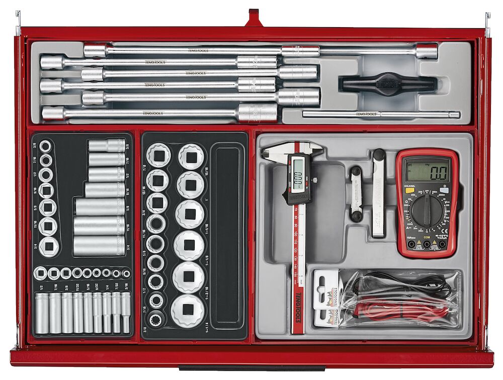 26" PRO35™ stack tool kit 1034 pieces red | TengTools