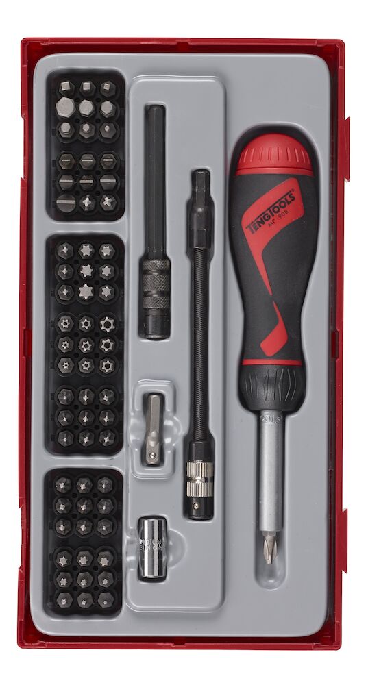 Ratcheting Screwdriver Bit Set TT1 74 Pieces | TengTools