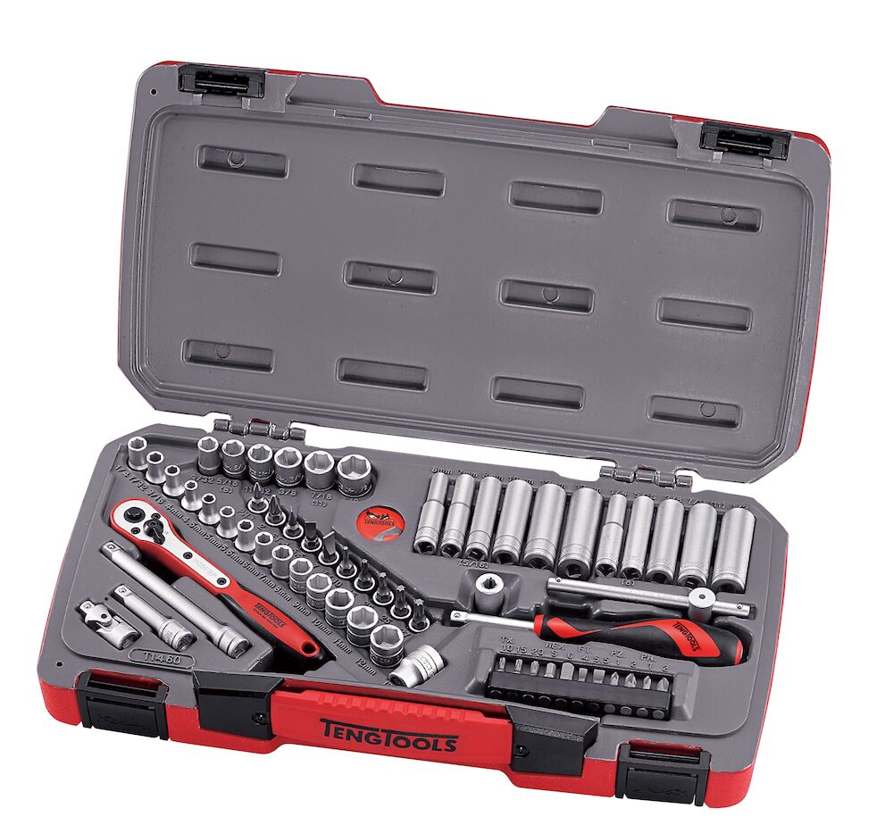 MECCA PRO 1/4" Socket Set 6 pt 60 Pieces | TengTools