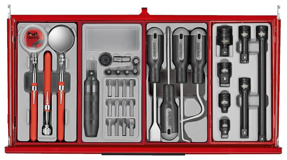 26" PRO35™ Mega Master tool kit 1033 pieces red | TengTools