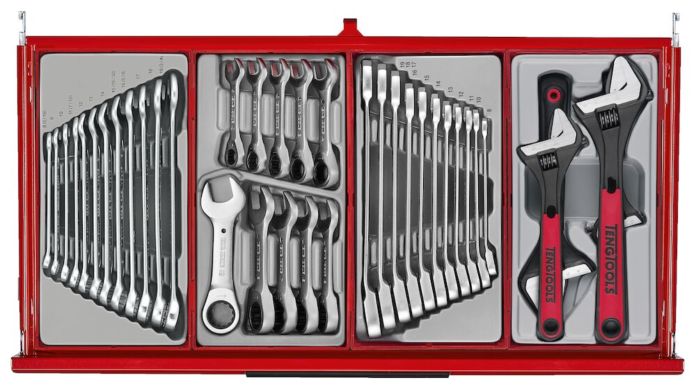 26" PRO35™ stack tool kit 1034 pieces red | TengTools