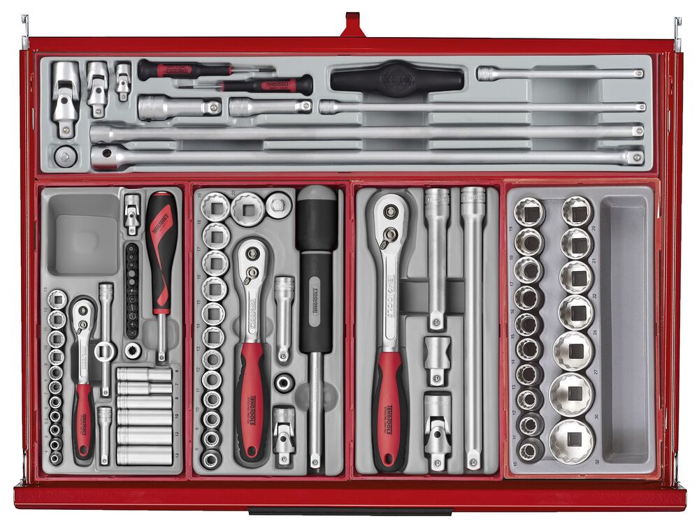 53" PRO35™ Monster stack tool kit 1295 pieces red | TengTools
