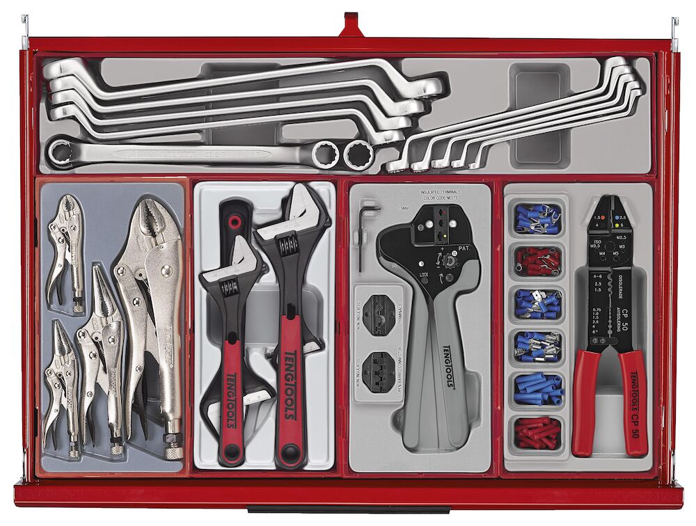 53" PRO35™ Monster stack tool kit 1295 pieces red | TengTools