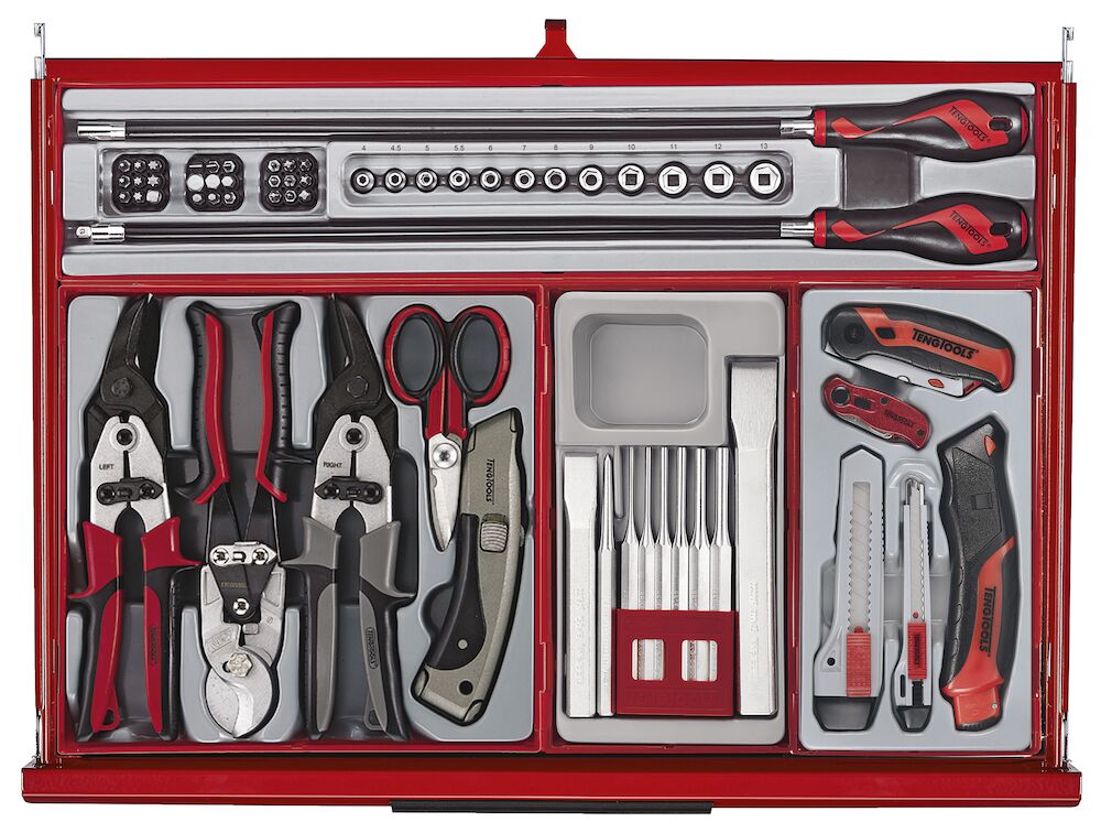 53" PRO35™ Monster stack tool kit 1295 pieces red | TengTools