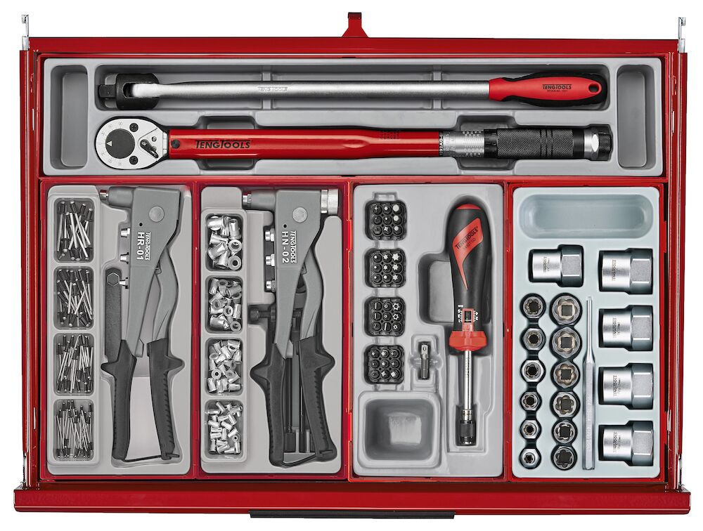 26" PRO35™ stack tool kit 1034 pieces red | TengTools