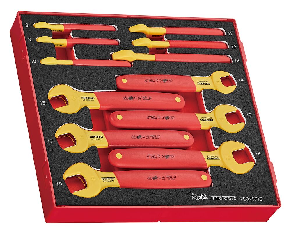 Insulated Spanner Set FOAM2 12 Pieces | TengTools