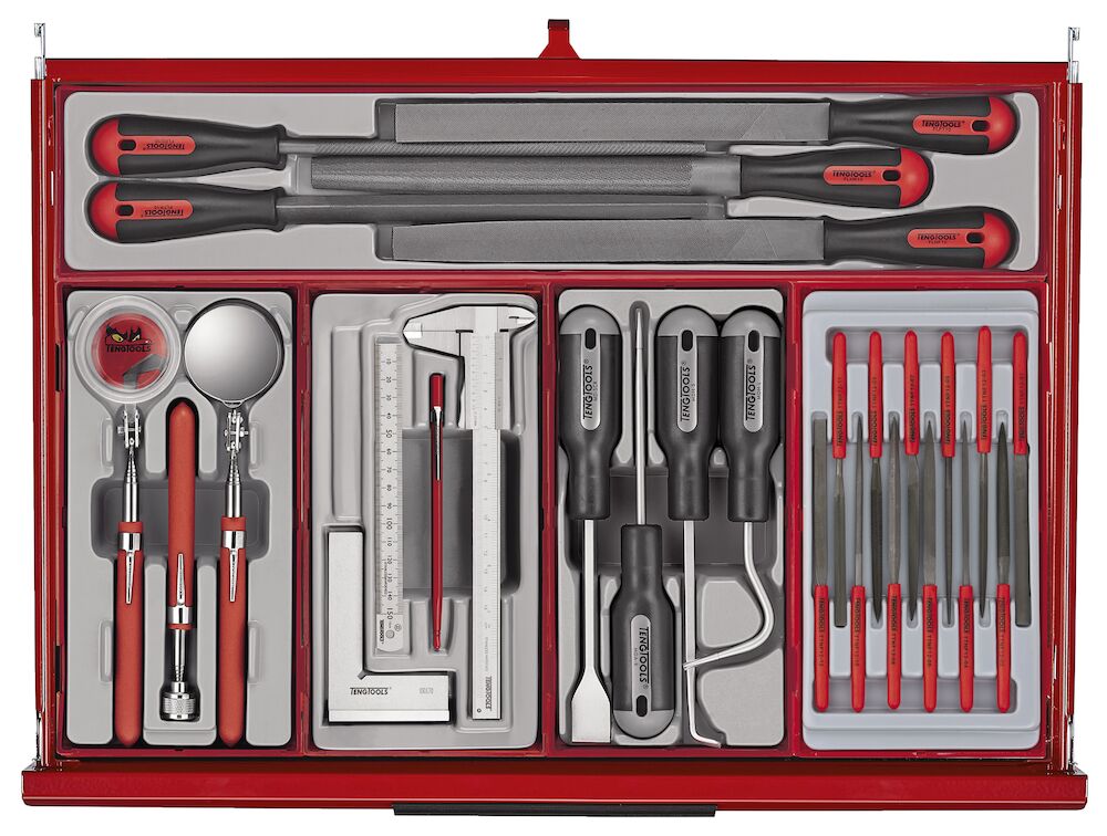 53" PRO35™ Monster stack tool kit 1295 pieces red | TengTools