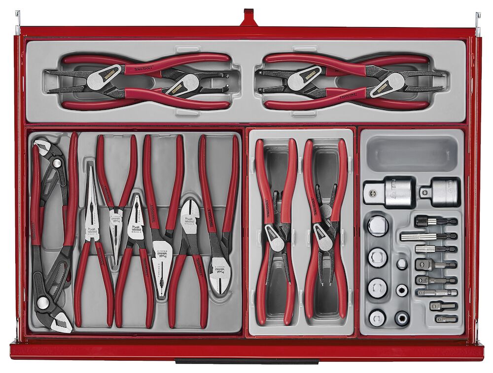53" PRO35™ Monster stack tool kit 1295 pieces red | TengTools