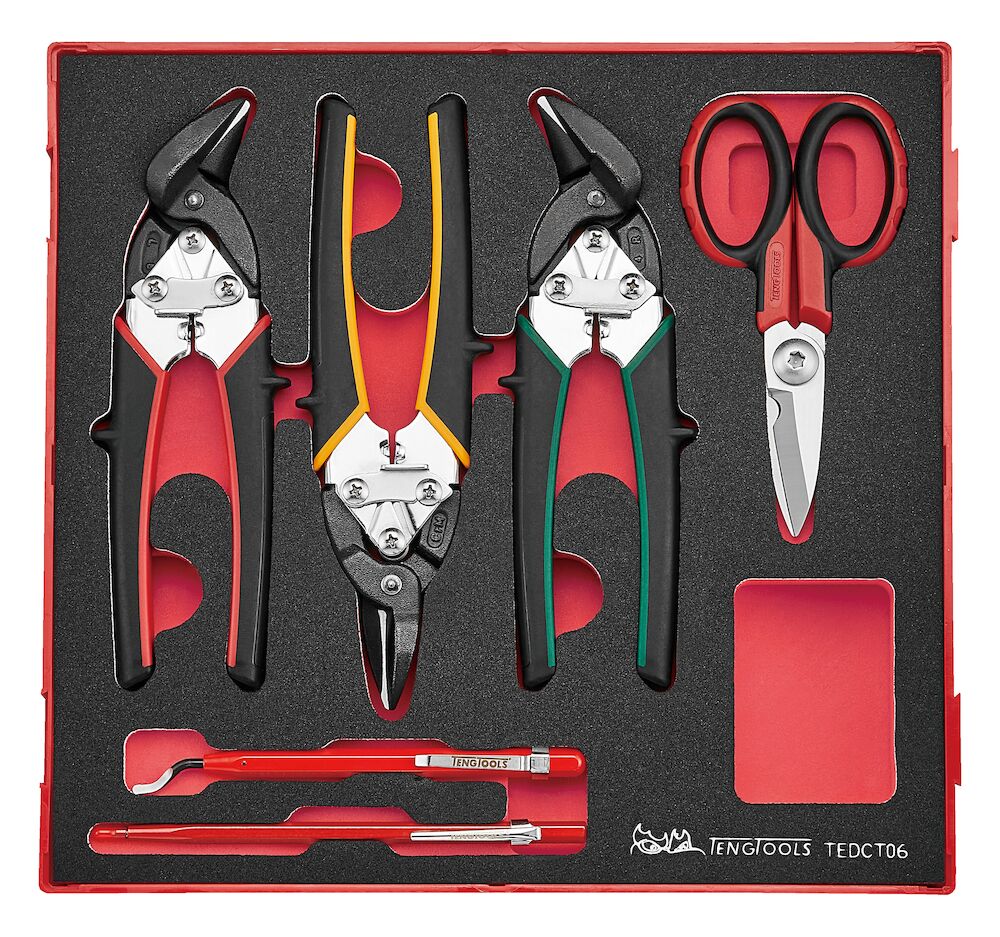 Industrial cutting tool set FOAM2 6 pieces | TengTools