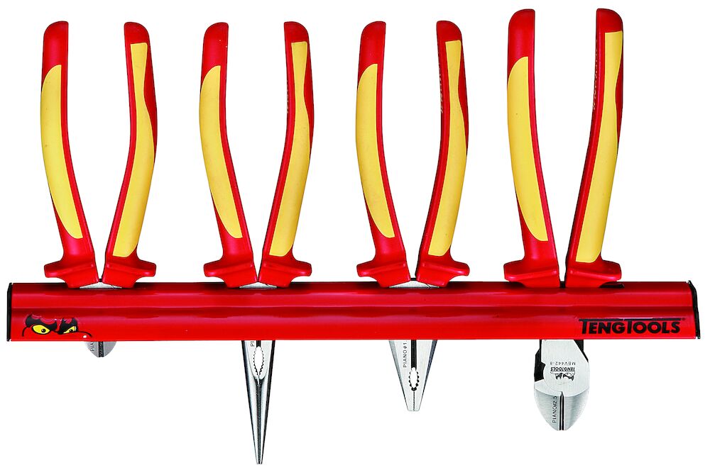 Insulated Plier Set Wall Rack 4 Pieces | TengTools