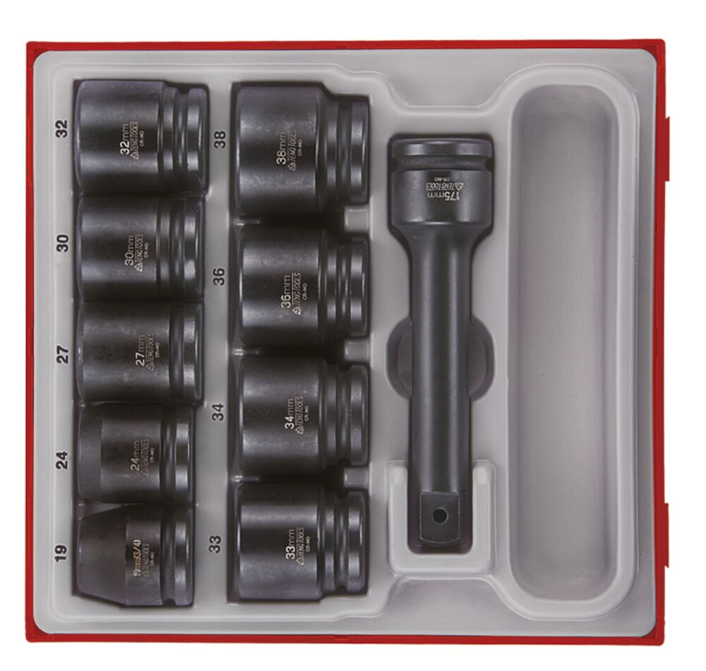 3/4 Impact Socket Set DIN TT2 16 Pieces | TengTools