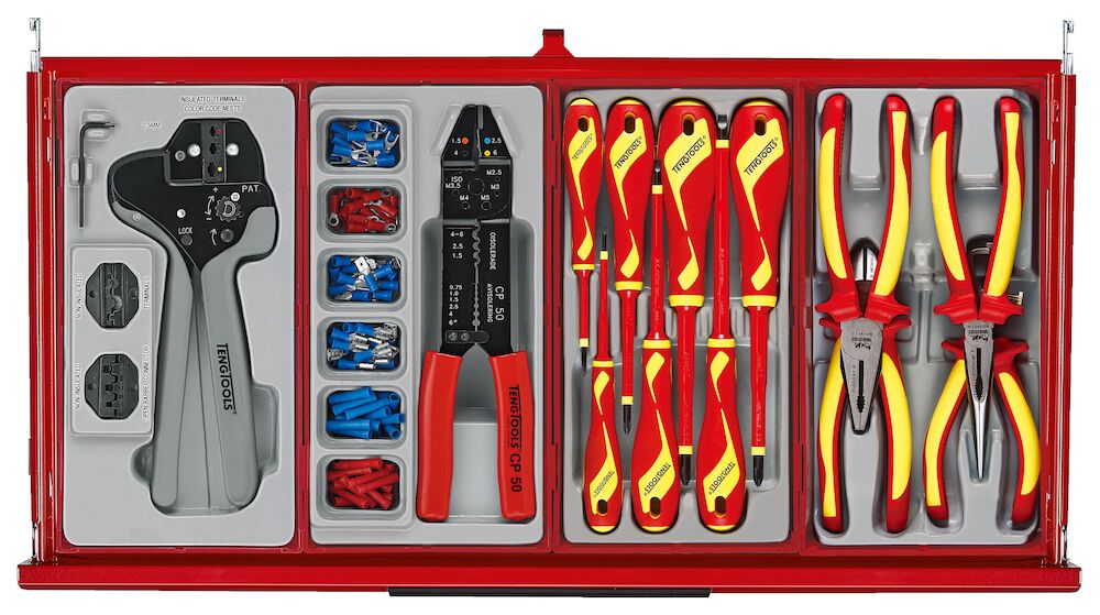 26" PRO35™ stack tool kit 1034 pieces red | TengTools