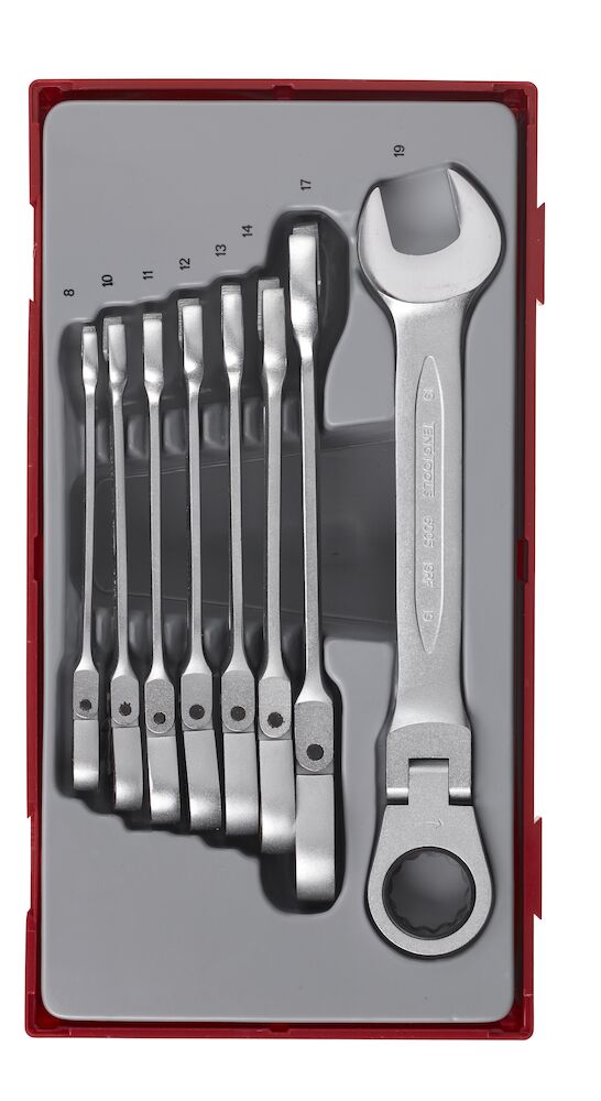 Ratcheting Combination Spanner Set RF TT1 8 Pieces | TengTools