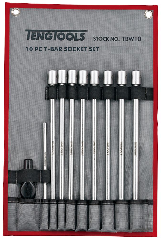 3/8" Deep T Bar Socket Set 10 Pieces | TengTools