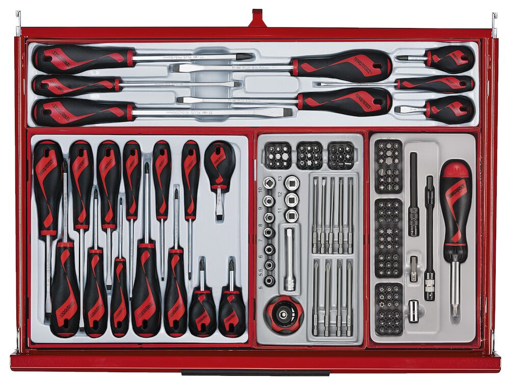 53" PRO35™ Monster stack tool kit 1295 pieces red | TengTools