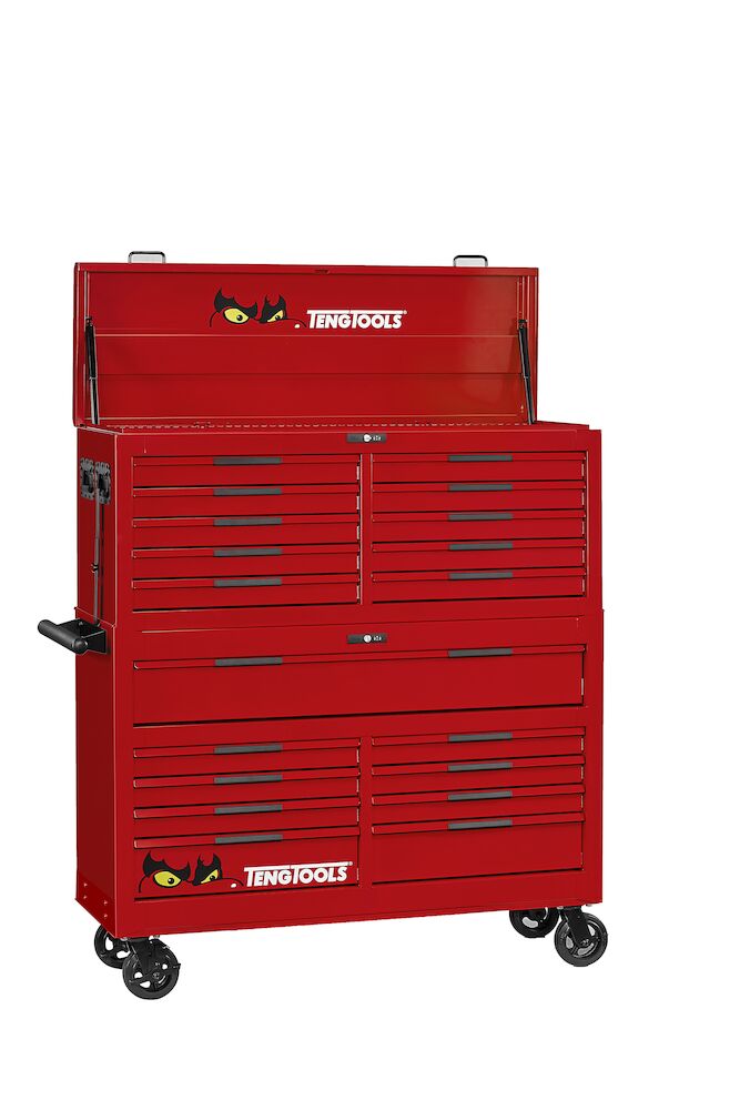 53" PRO35™ stack tool storage 19 drawers red | TengTools