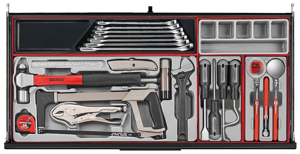 37" PRO35™ roller cabinet tool kit 1008 pieces black | TengTools