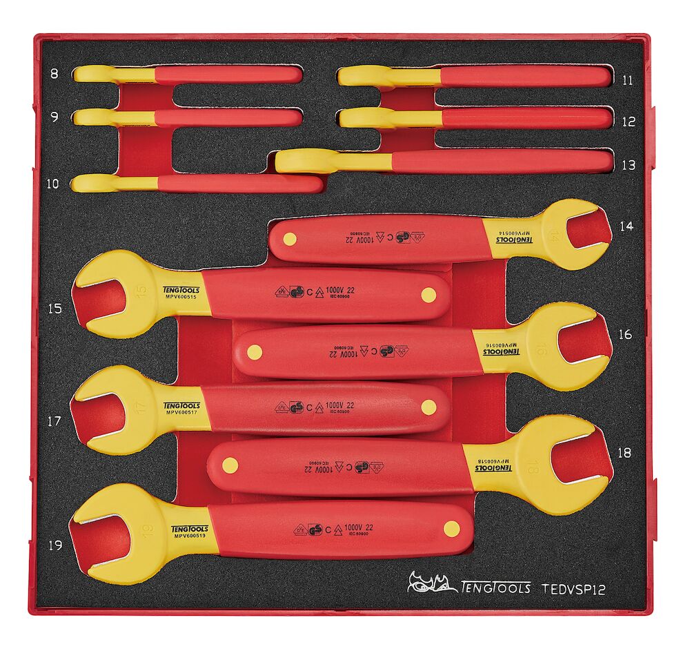 Insulated Spanner Set FOAM2 12 Pieces | TengTools