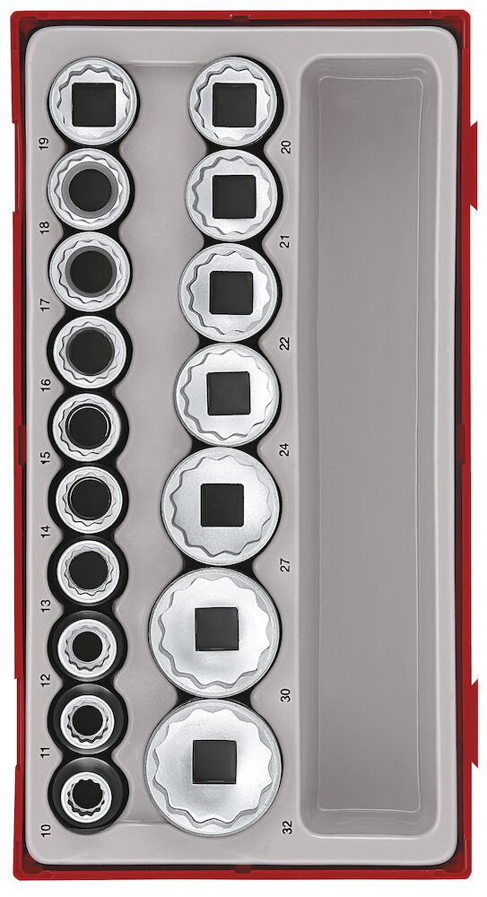 1/2" Socket Set 12 pt TT1 17 Pieces | TengTools