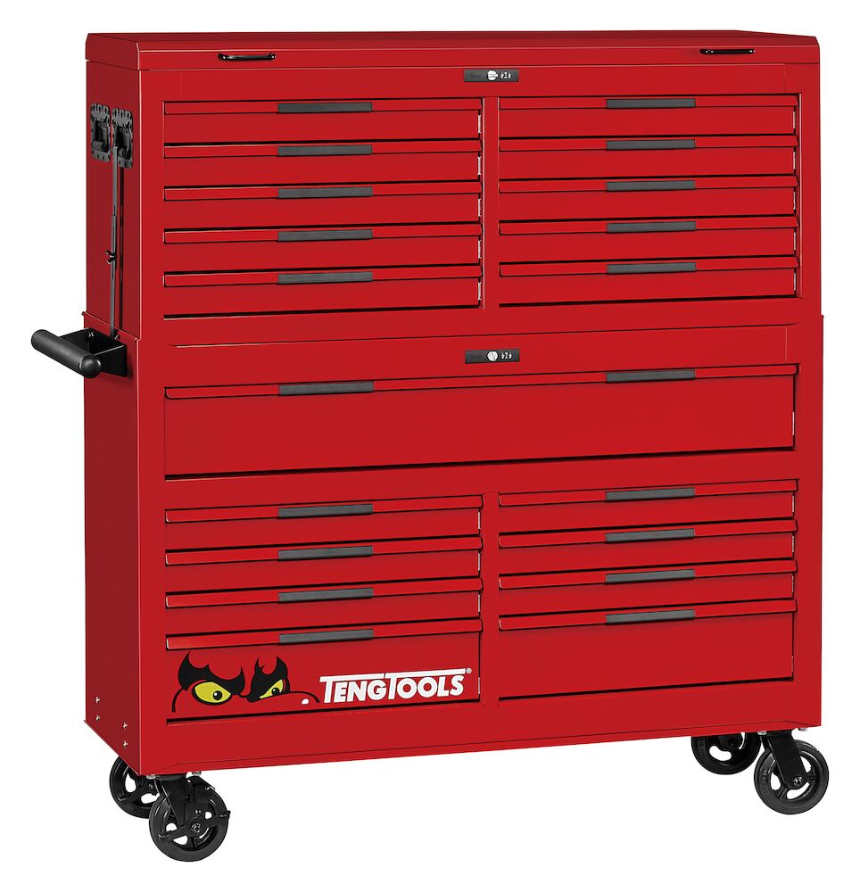 53" PRO35™ stack tool storage 19 drawers red | TengTools
