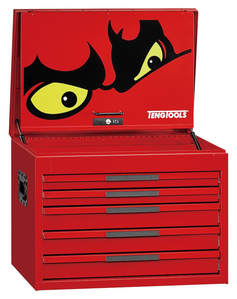 26" PRO35™ deep tool chest 5 drawers red | TengTools