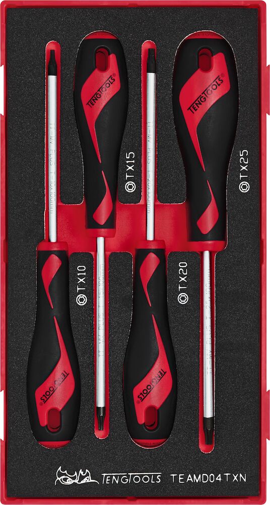 Screwdriver Set TX FOAM1 4 Pieces | TengTools