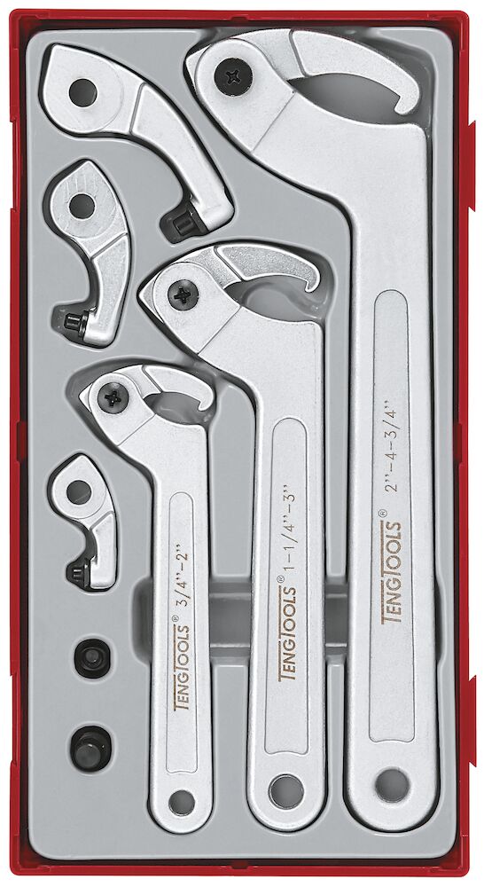 Hook & Pin Wrench Set TT1 8 Pieces | TengTools