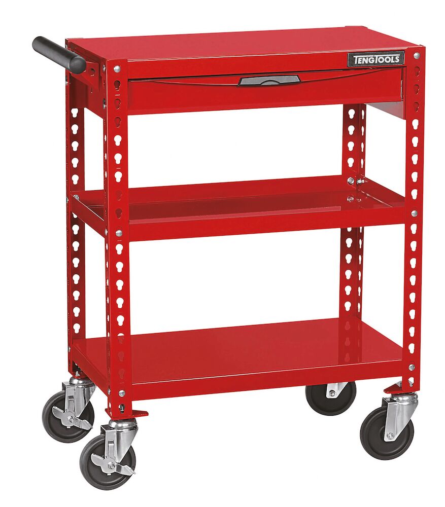 26" Tool Trolley 1 Drawer Red | TengTools