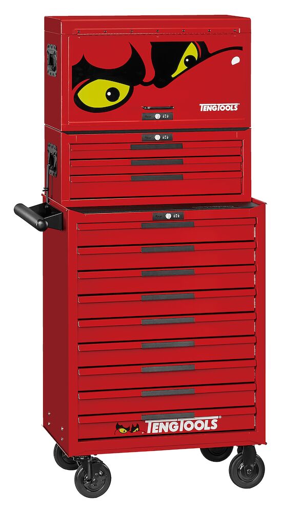 26" PRO35™ stack tool storage 16 drawers red | TengTools