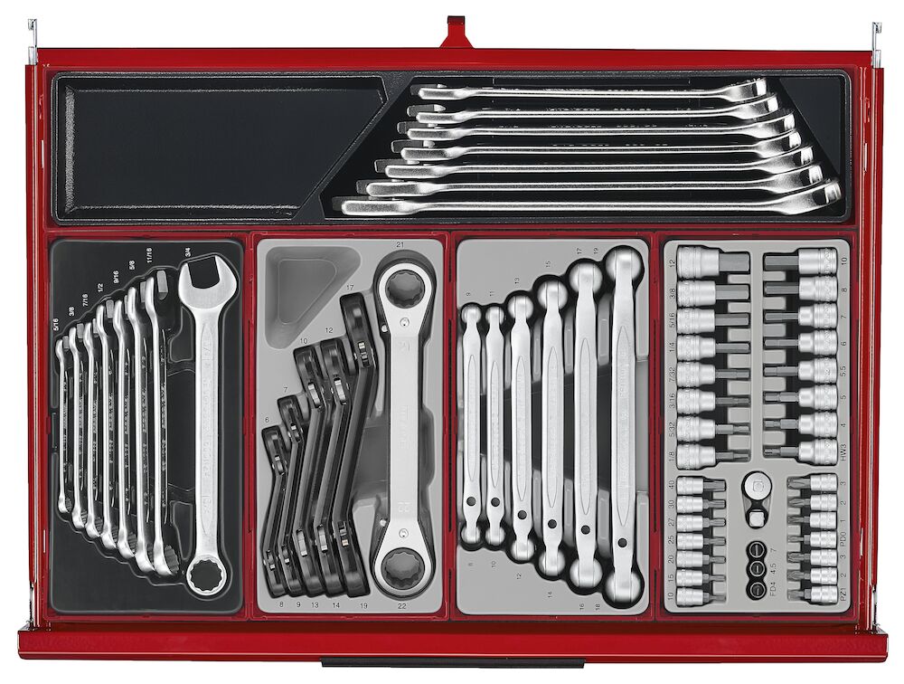 53" PRO35™ Monster stack tool kit 1295 pieces red | TengTools