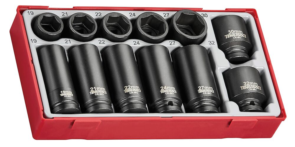 1/2" Impact Socket Set DIN TT1 14 Pieces | TengTools